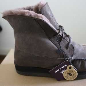 Trask | Shoes | Trask Shannon Genuine Shearling Lined Bootie Taupe ...